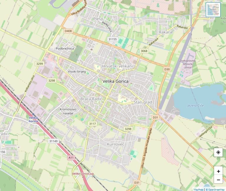Velika-Gorica-karta | Karta Hrvatske